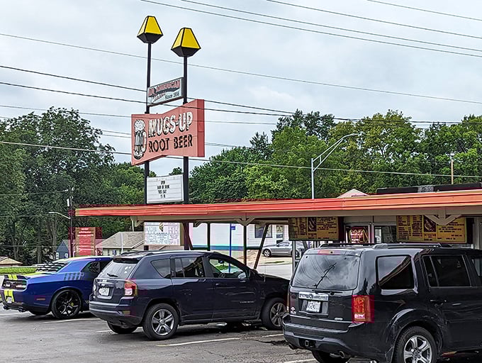 The classic drive-in experience lives on at Mugs-Up, where time stands still but hunger doesn't. Missouri nostalgia served with a side of automotive convenience.