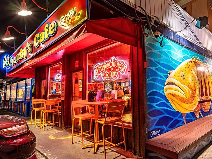 The unassuming coral-colored exterior of Frenchy's Original Cafe hides culinary treasures that have made this Clearwater Beach spot a Florida legend.