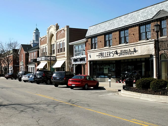 Downtown Hinsdale's charming storefronts look like they've been plucked from a Hallmark movie set, complete with Fuller's Hardware—where they probably still know your name.