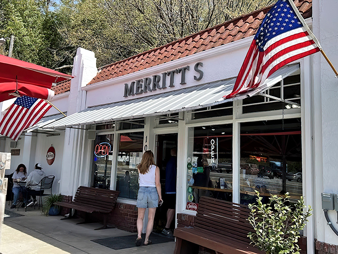 The unassuming storefront of Merritt's Grill stands like a beacon of sandwich salvation on South Columbia Street. Simplicity never looked so promising.
