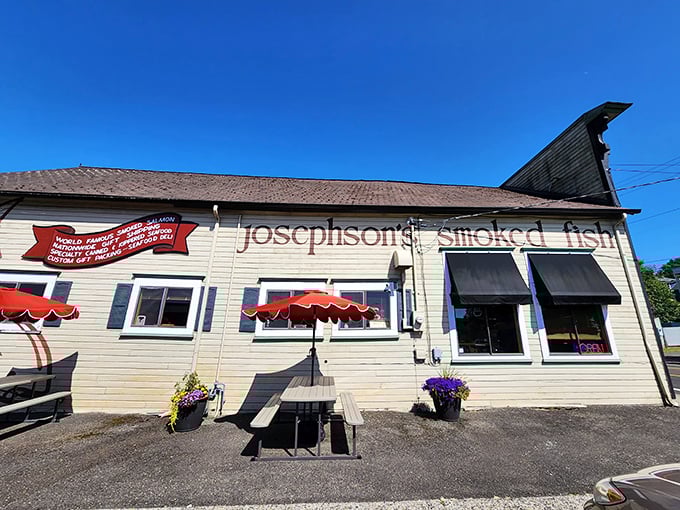 The unassuming exterior of Josephson's hides culinary treasures within, like a seafood speakeasy where the password is "smoked to perfection."