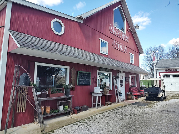 The iconic red barn exterior isn't hiding farm animals—it's safeguarding decades of memories disguised as treasures waiting for their second act.