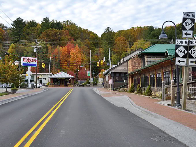 Main Street Banner Elk captures that perfect small-town vibe where fall foliage upstages even the traffic lights.