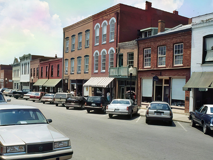 Main Street Weston looks like a movie set, but those brick facades have witnessed nearly two centuries of Missouri history. Small-town America at its most authentic.