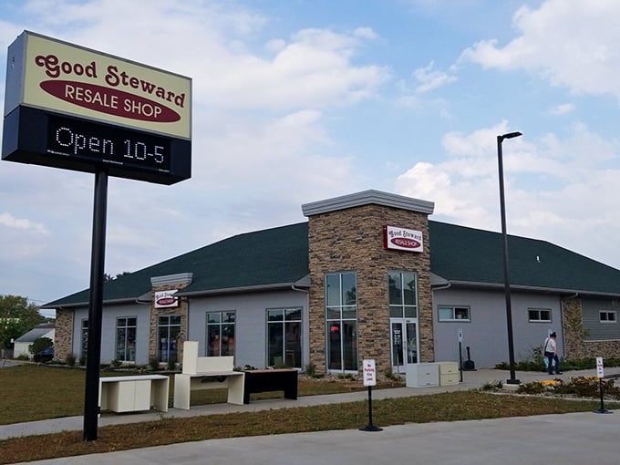 The modern stone facade of Good Steward belies the treasure trove within. Like finding a five-star restaurant in a gas station—appearances can be delightfully deceiving.