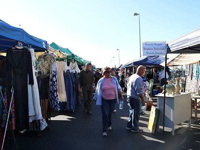 Rows of white tents stretch endlessly, promising treasures that'll make your garage sale victories look amateur.