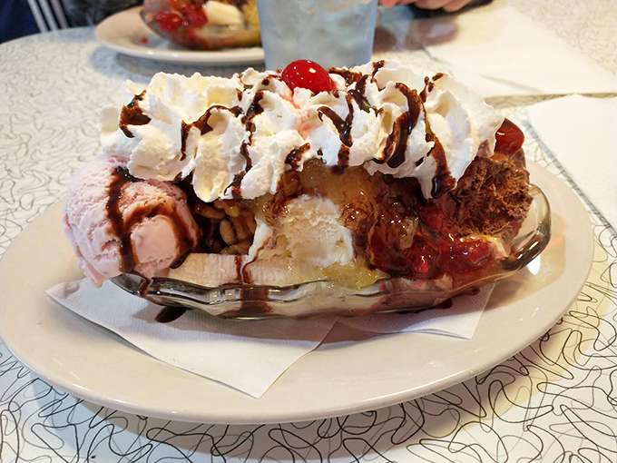 This banana split isn't dessert—it's a carnival of flavors that makes you wonder why you ever considered eating vegetables.