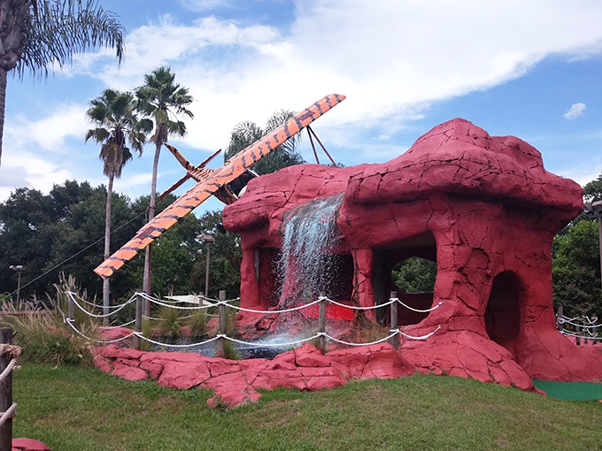 Adventure Cove's whimsical mini-golf windmill proves that Mount Dora knows how to embrace a bit of tourist kitsch with unapologetic charm.