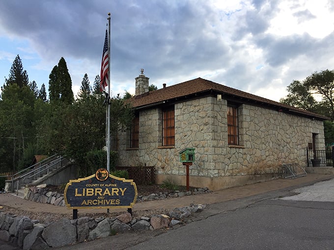 The Alpine County Library, built of sturdy stone, houses stories within its walls both literally and figuratively.