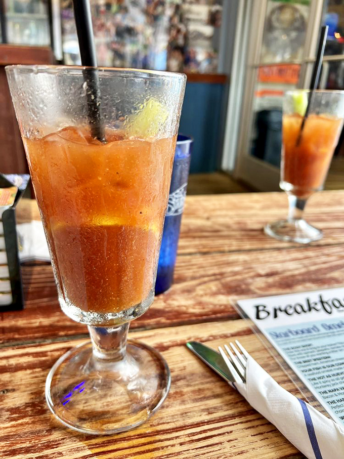 The Bloody Mary at The Starboard isn't just a drink—it's liquid architecture with enough garnish potential to qualify as both cocktail and appetizer. 