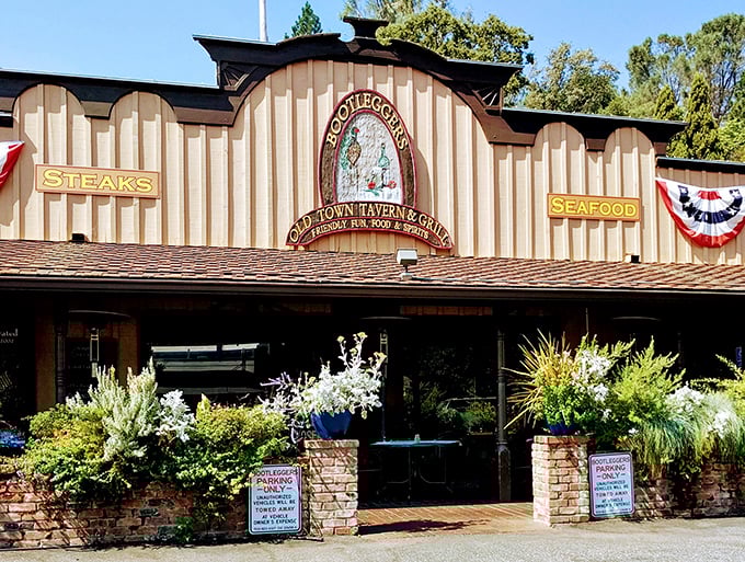 Bootleggers serves up steaks and seafood with Gold Rush charm. This Old Town tavern promises hearty portions that would satisfy even the hungriest prospector.