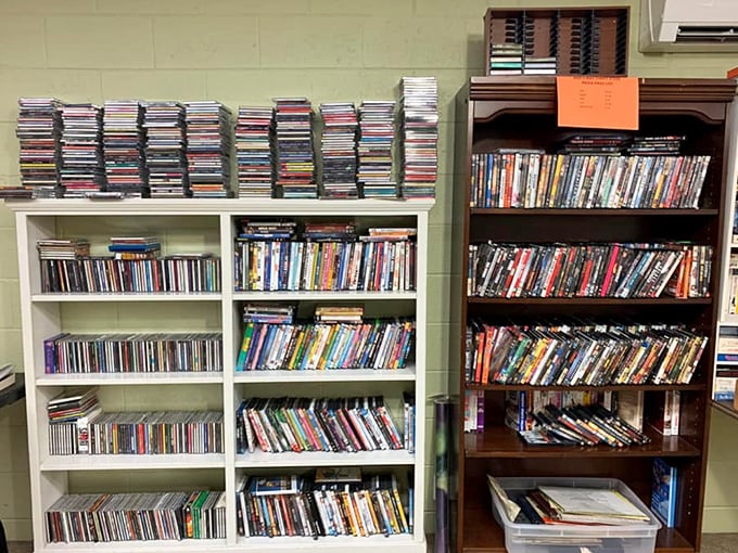 The media library that time forgot – thousands of movies and albums waiting to be rediscovered, like archaeological artifacts from the pre-streaming era.