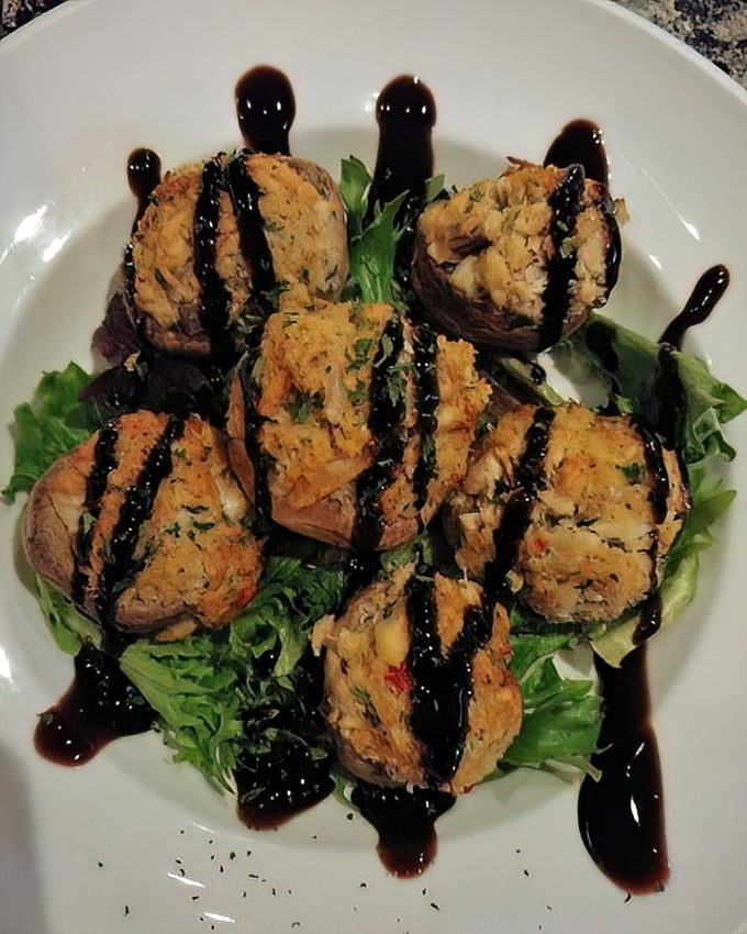 These aren't your average stuffed mushrooms—they're little umami bombs drizzled with balsamic that'll make you forget vegetables were ever boring.