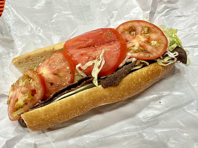 The Cheesesteak Hoagie – a beautiful marriage of Philadelphia's two sandwich loves, proving that sometimes you really can have it all.