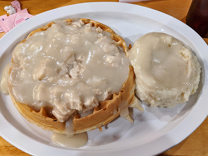 Whoever decided chicken and waffles belong together deserves a Nobel Prize in comfort food diplomacy.