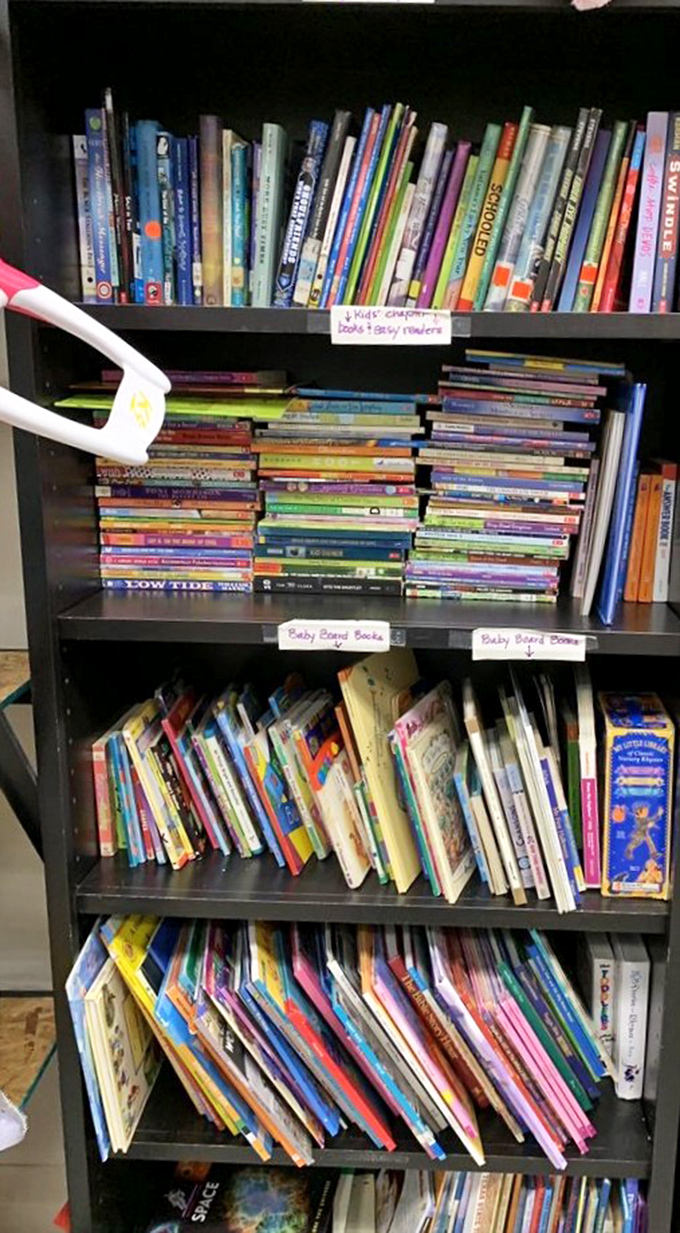 A literary goldmine for young readers – where childhood classics and forgotten favorites find new hands to turn their well-loved pages.