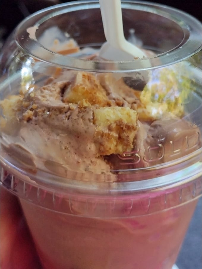 Layers of chocolate and creamy goodness that make you wonder why anyone bothers with fancy restaurant desserts that cost five times as much.