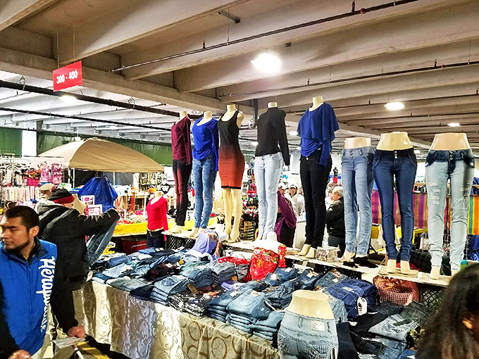 Fashion displays that skip the pretense of fancy boutiques. These mannequins might lack heads, but they've got plenty of style.