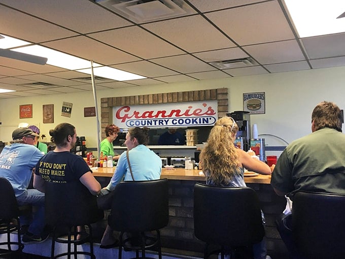 The counter where locals gather to solve the world's problems over endless cups of perfectly brewed coffee.