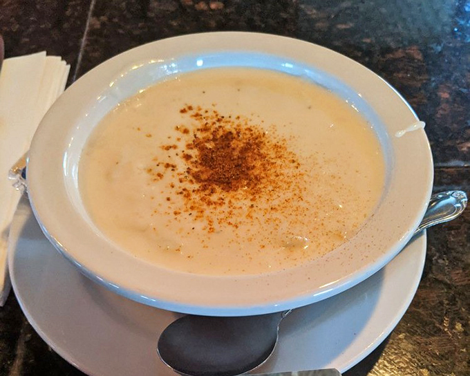 Cream of crab soup that's basically a warm hug in a bowl. The kind of comfort that makes winter almost welcome.