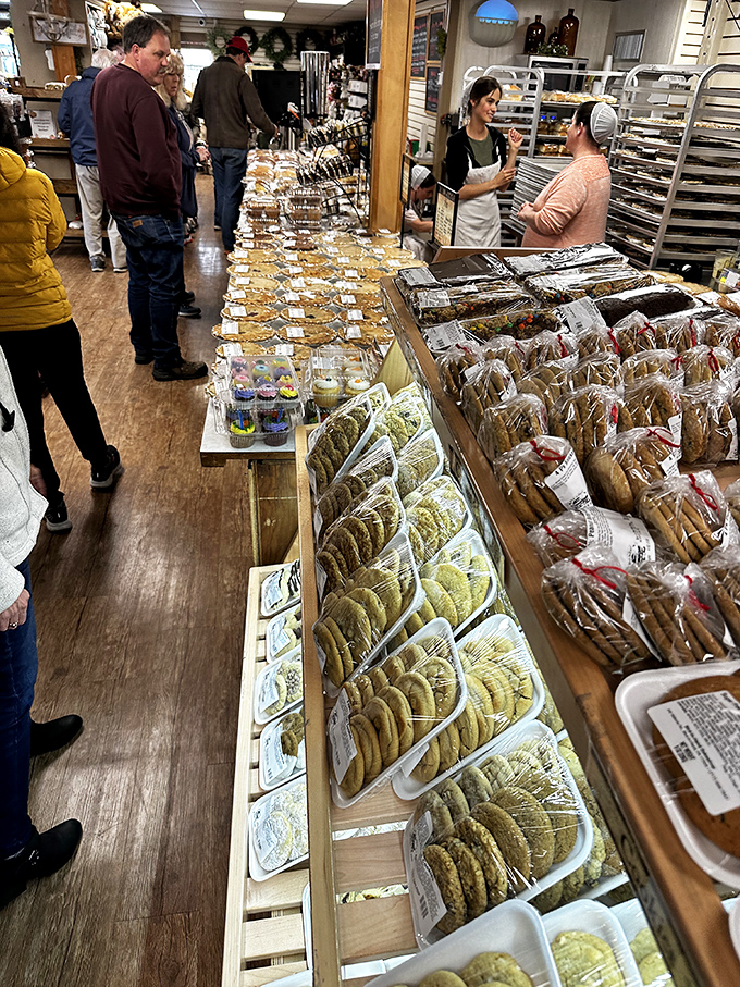 The universal language of pastry appreciation needs no translation. These customers are fluent in the dialect of "I'll take one of everything."
