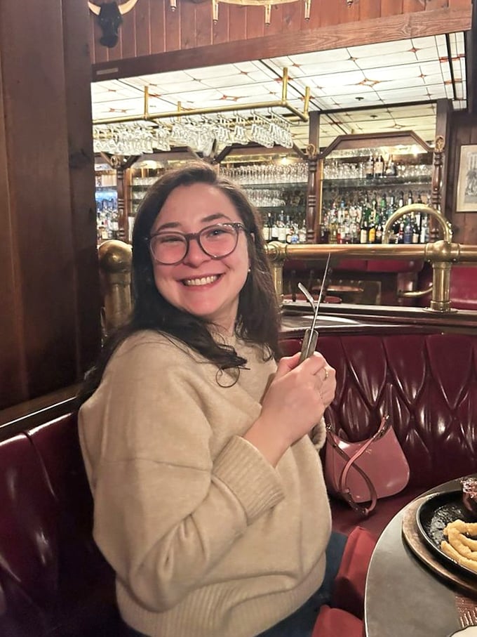 Happy diners make the best advertisements. That smile says everything you need to know about the Aberdeen Barn experience—pure culinary joy.