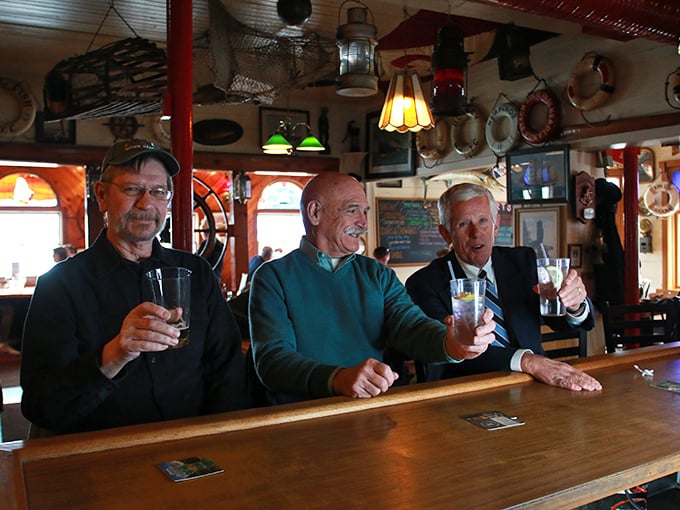 The bar isn't just where drinks are served—it's where local stories are exchanged, embellished, and occasionally even believed.