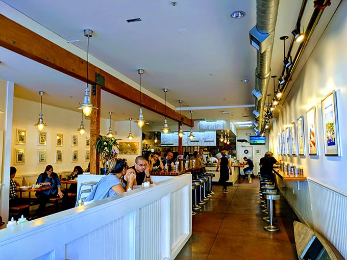 Tacko's dining area buzzes with the energy of happy eaters—a symphony of satisfied murmurs punctuated by occasional gasps of delight.