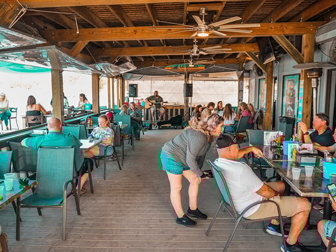 The true Florida retirement plan: good company, cold drinks, and the kind of relaxed vibe that makes northerners question their life choices.