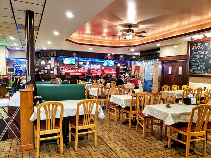 The bustling dining room where memories are made between bites of pasta and sips of wine – the true heart of any great restaurant.