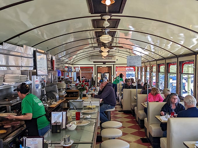 Morning at the Wellsboro Diner—where locals and visitors alike gather for the democratic ritual of eggs, coffee, and catching up on town news.