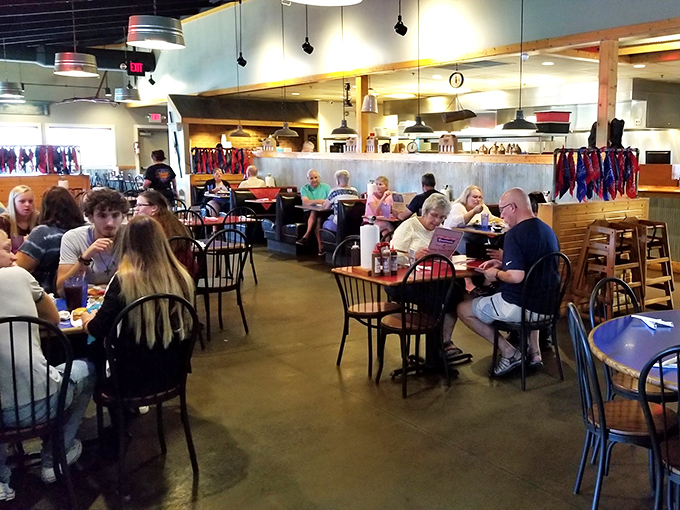 Where barbecue brings people together – notice how nobody's looking at their phones when there's smoked meat on the table.
