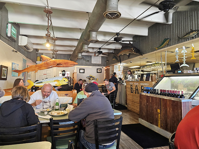 Happy diners doing what happy diners do best - making those tough decisions between amazing and more amazing.