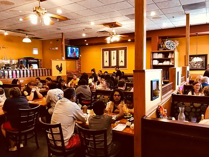 Weekend warriors gather for the ritual of shared breakfast. Notice how nobody's looking at their phones—the food demands full attention.
