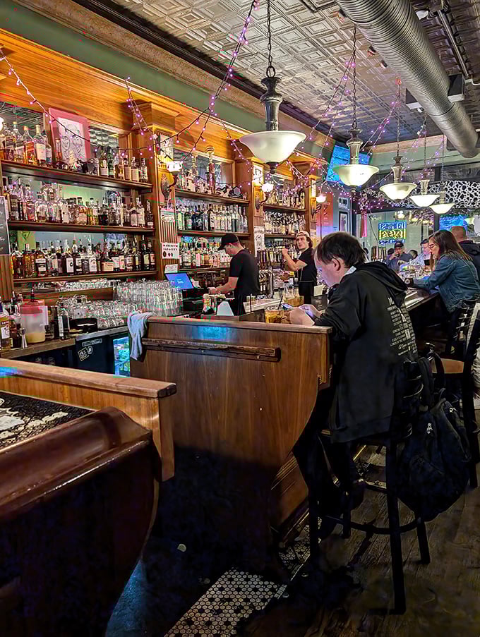 Where strangers become friends over shared appreciation of good drinks. That ornate ceiling has witnessed countless "cheers" moments.