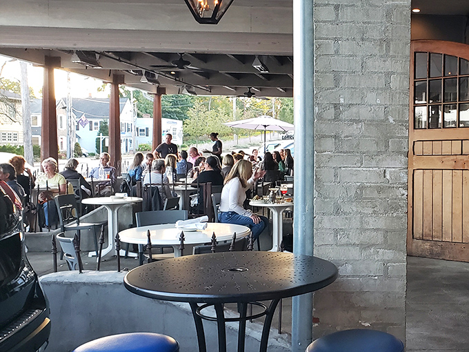 The bustling patio scene—where seeing and being seen comes second only to the serious business of enjoying exceptional Italian fare.