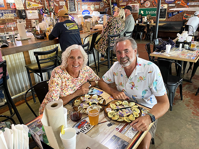 The universal language of seafood bringing people together. Those smiles say "We've hit the jackpot" better than words ever could.
