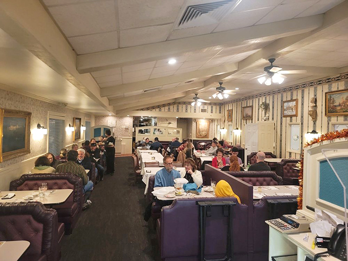 Generations gather in these booths, proving that good Italian food is the universal language that brings families together.