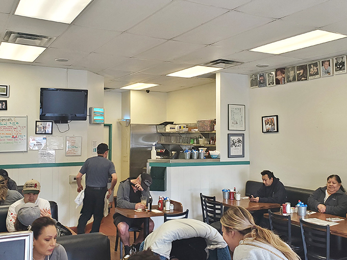 Where locals become family – the dining room buzzes with the comfortable energy of a place where everybody might not know your name yet, but they will.
