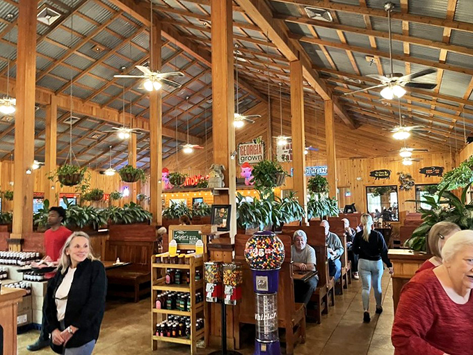 When a restaurant is this busy, you know you've found the real deal. These folks aren't just eating dinner—they're having an experience.