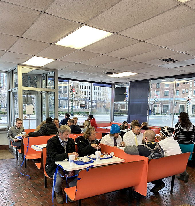 The lunchtime crowd at Wilson's spans all walks of life – proof that great food is perhaps the last truly bipartisan issue in America.