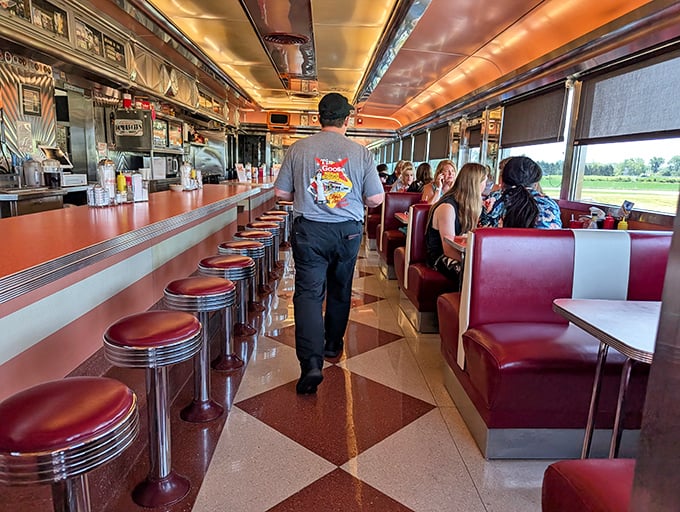 Where strangers become friends over coffee and pancakes. The diner's warm glow makes everyone look like they're in a Norman Rockwell painting.