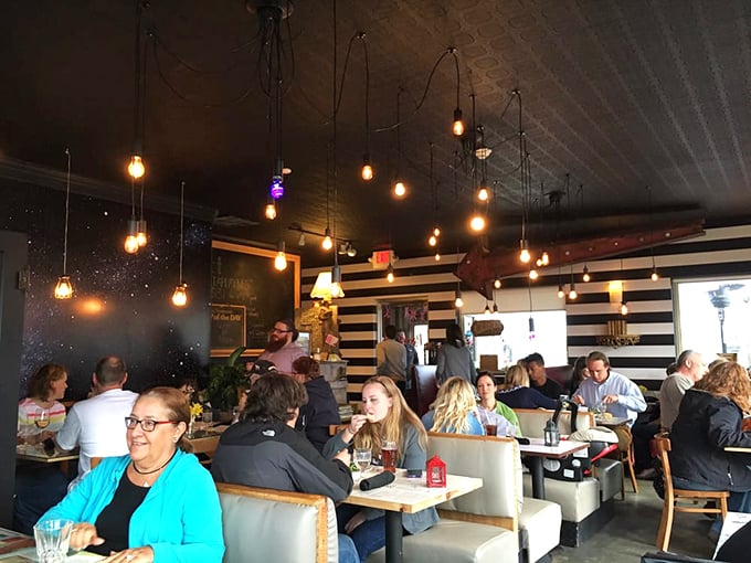 The packed dining room tells you everything you need to know – Hoosiers have discovered this British treasure and they're spreading the word.