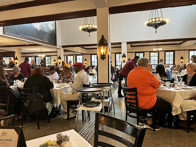 The dining room hums with the satisfied murmurs of patrons engaged in the serious business of enjoying exceptional seafood.