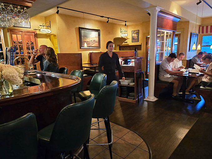 Even in the evening glow, you can spot the regulars—they're the ones who don't need menus and greet the staff like old friends.