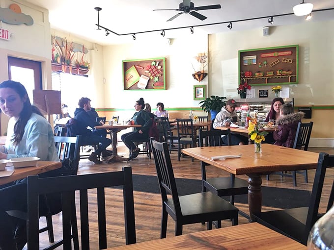 The true measure of a restaurant's success: a diverse crowd of diners, each finding their own version of plant-based bliss under one roof.