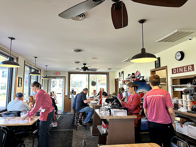 Where small-town America breaks bread together—students, retirees, and everyone in between finding common ground over uncommonly good food.
