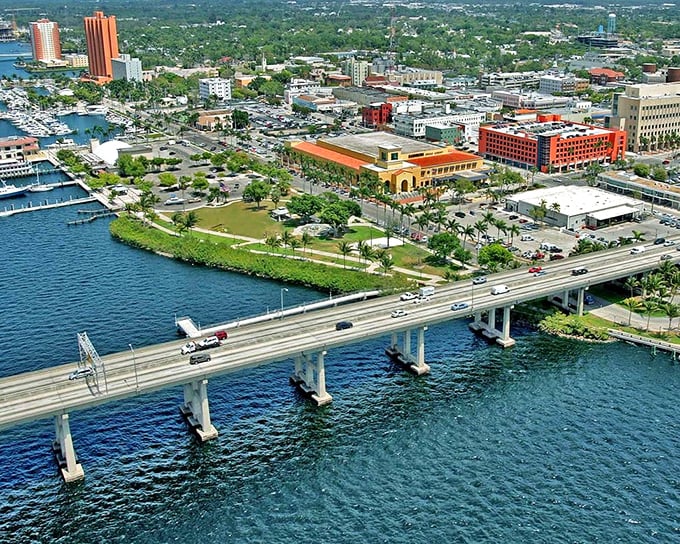 The Edison Bridge spans the water like a gateway between your old life and paradise.