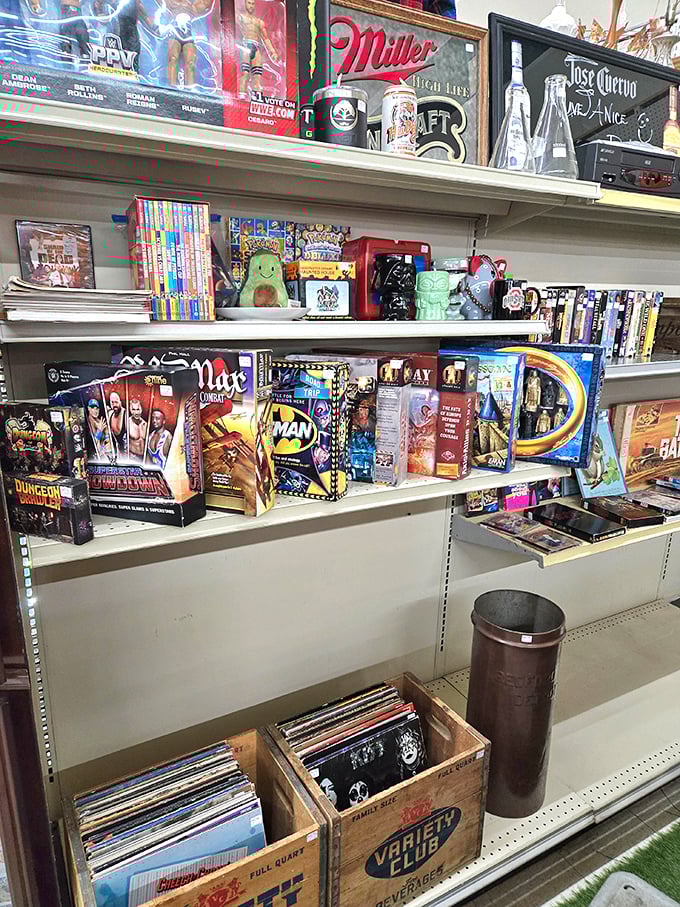 From Batman to board games, this entertainment section is where childhood memories and adult collecting habits collide beautifully.