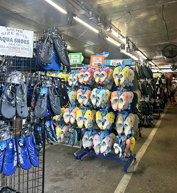 Florida footwear philosophy: flip-flops for every occasion. Beach-ready options in a rainbow of colors that practically scream "vacation mode."